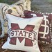 Mississippi State Pillow || MSU Pillow || Mississippi State Baseball ...