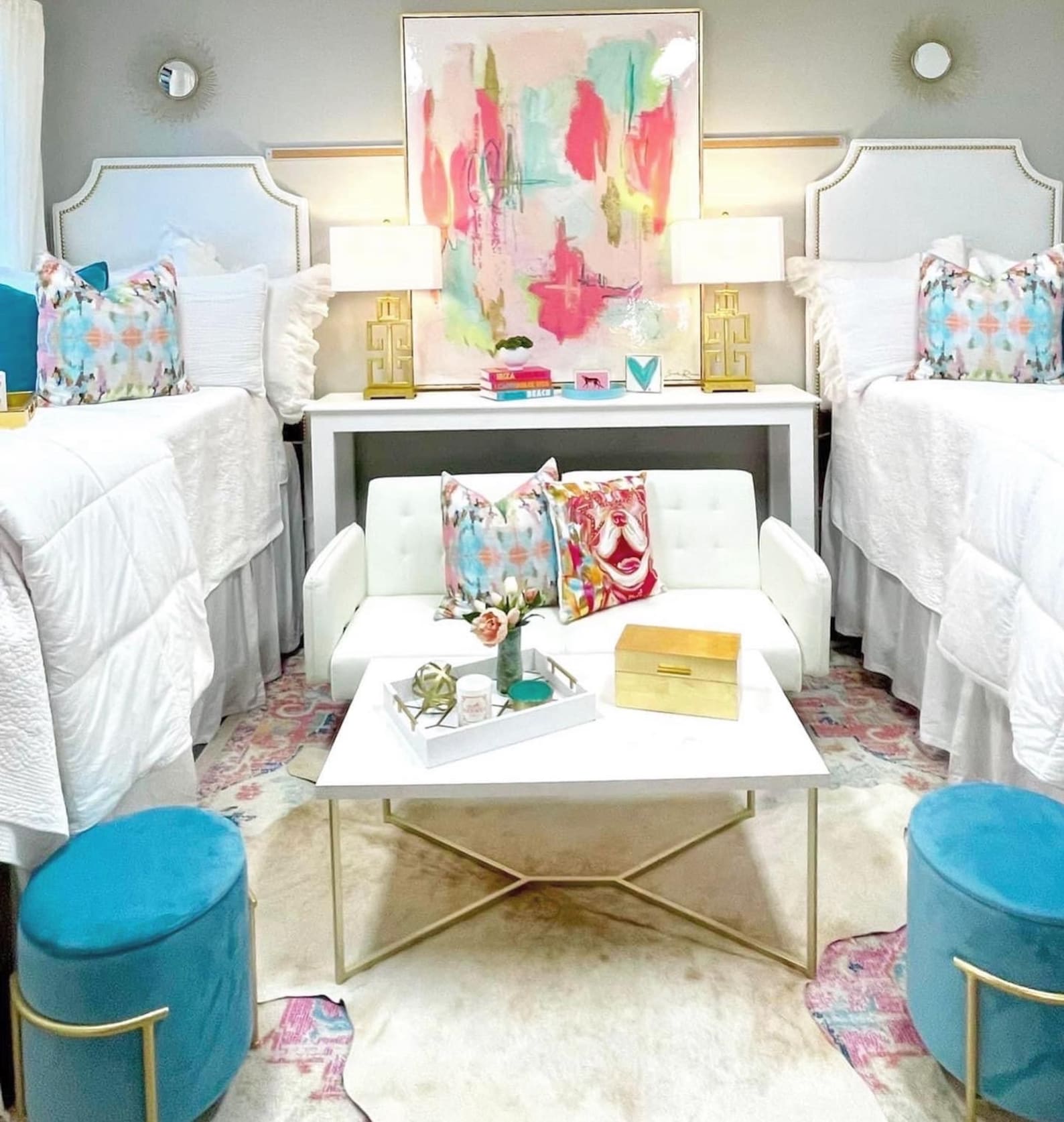 Gold Foil Preppy Pink Bulldog Pillow Mississippi State Bully Pillow MSU ...