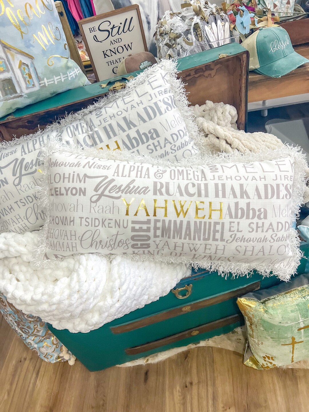Names of God Pillow || Religious Pillow || Hebrew || Greek - 753 - Etsy