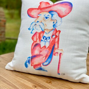 Colonel Rebel Pillow || Watercolor Colonel Rebel || Colonel Reb Art ...