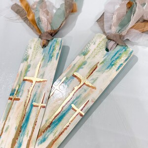 Bible Bookmark || 3 Gold Crosses Bookmark || Fine Art Bookmark - 020 - Etsy