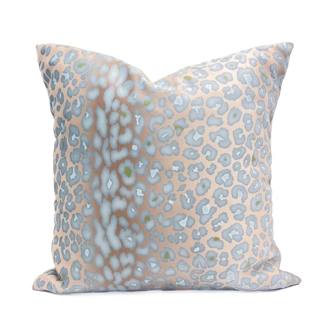 Blue Leopard Pillow || 20x20 || Fall Pillow || Leopard Pillow - 1345 - Etsy