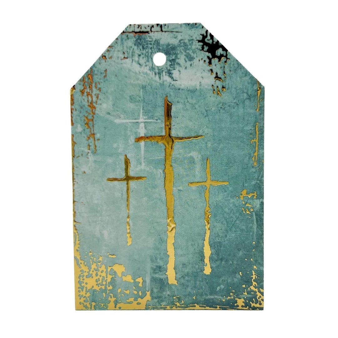 Teal Golden Crosses Gift Tags - 390 - Etsy