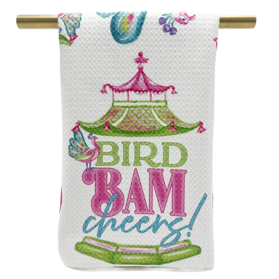 Bird Bam Cheers Mahjong Tea Towel - 1725 - Etsy