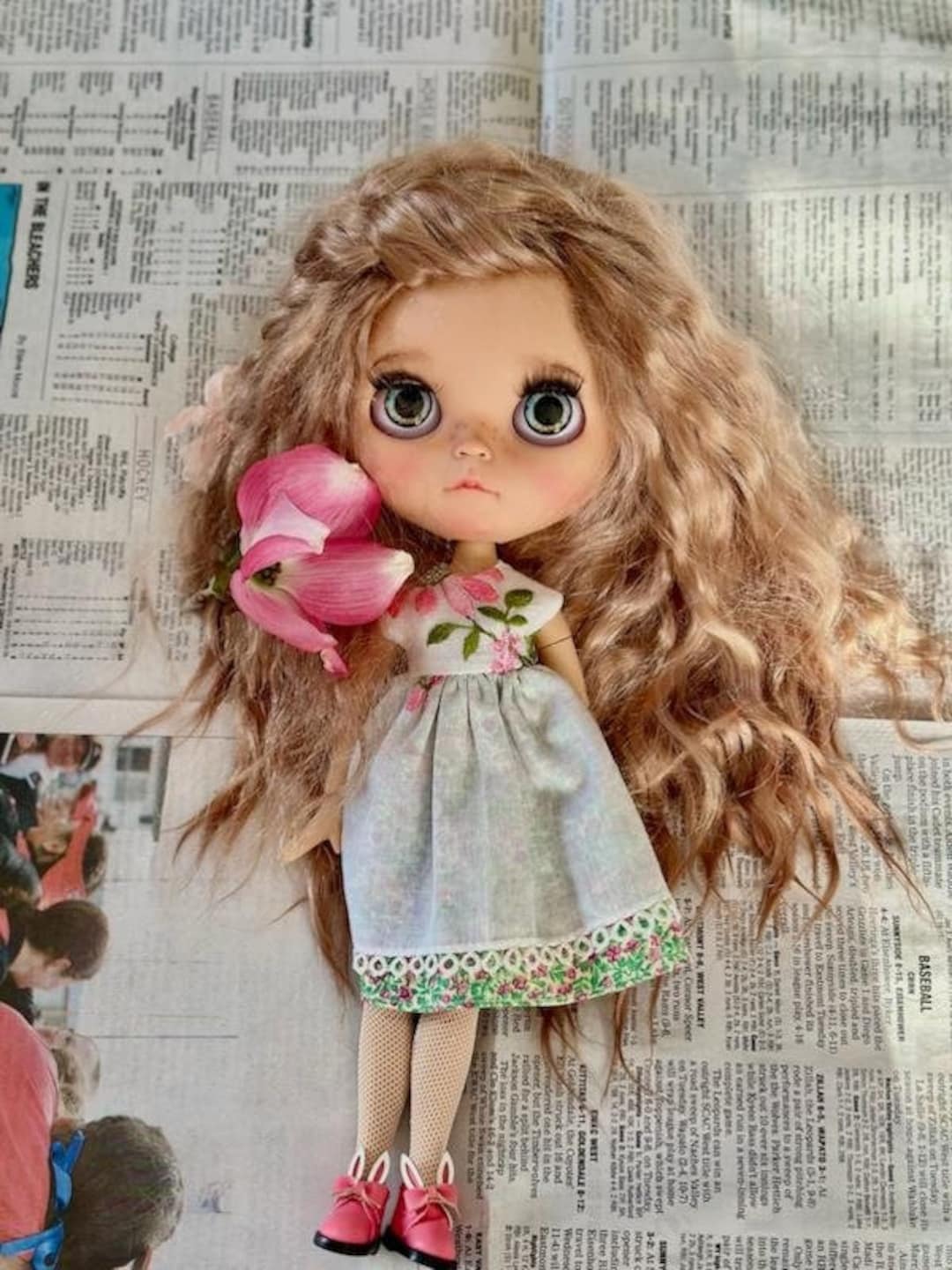 Embroidered Vintage Hankie Dress for Blythe - Etsy