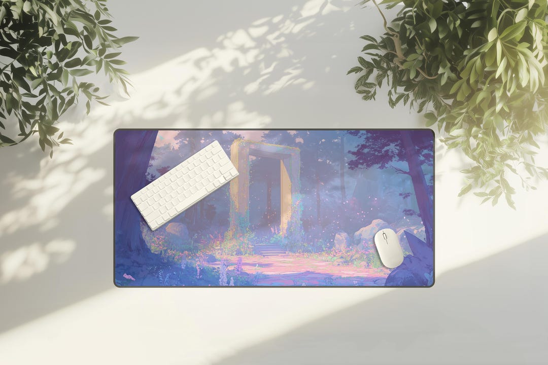 Enchanted Forest Portal Desk Mat / Dreamy Fantasy Gateway, Mystical ...