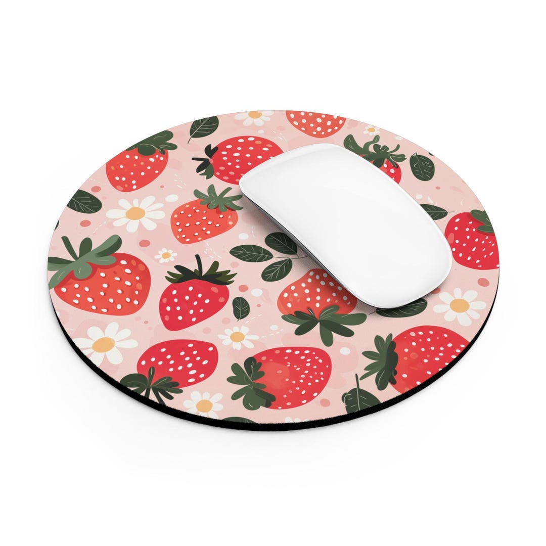 Strawberry Garden Mouse Pad Cute Desk Accessory for Home Office ...