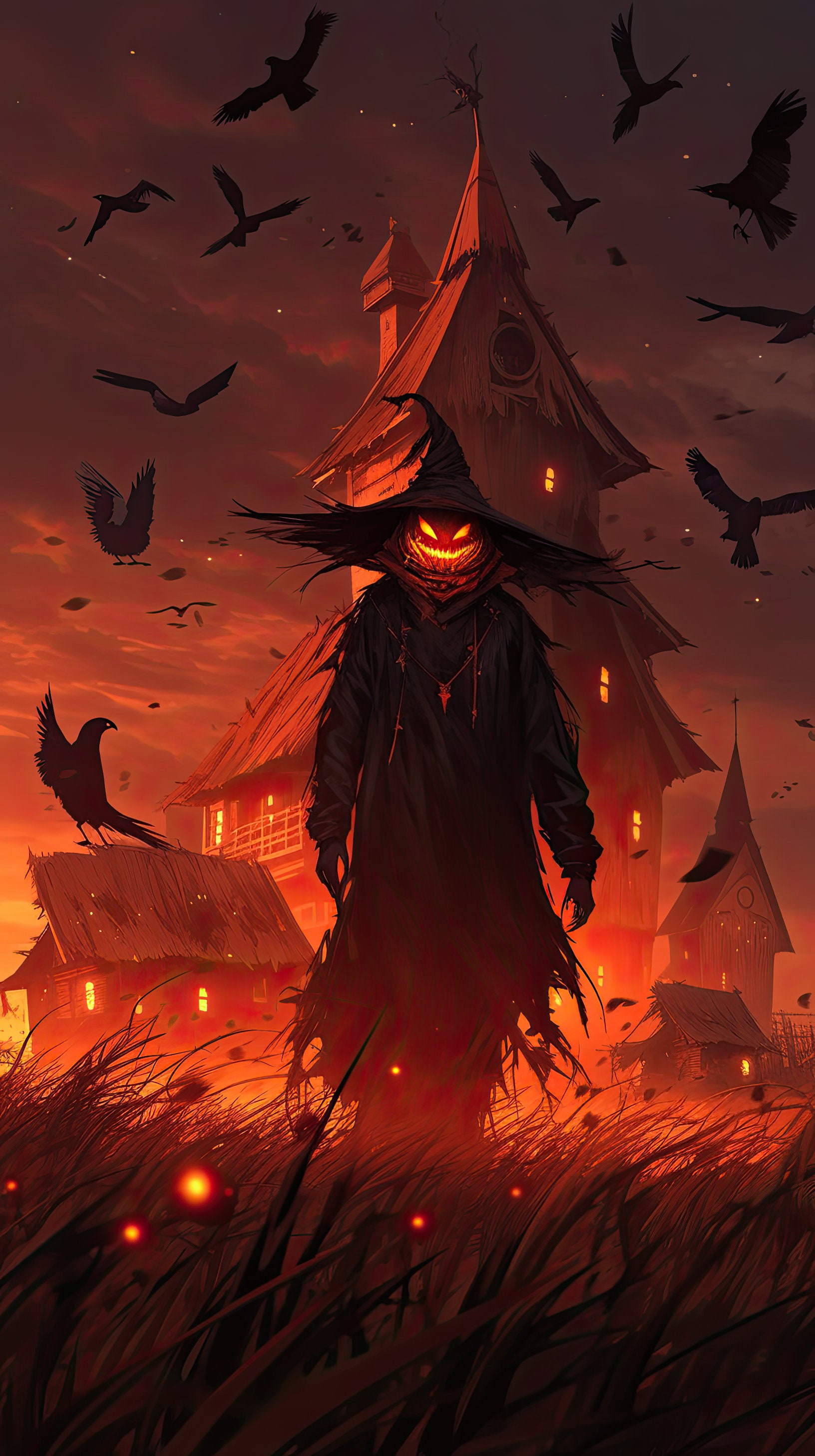 Halloween Scarecrows Wallpaper
