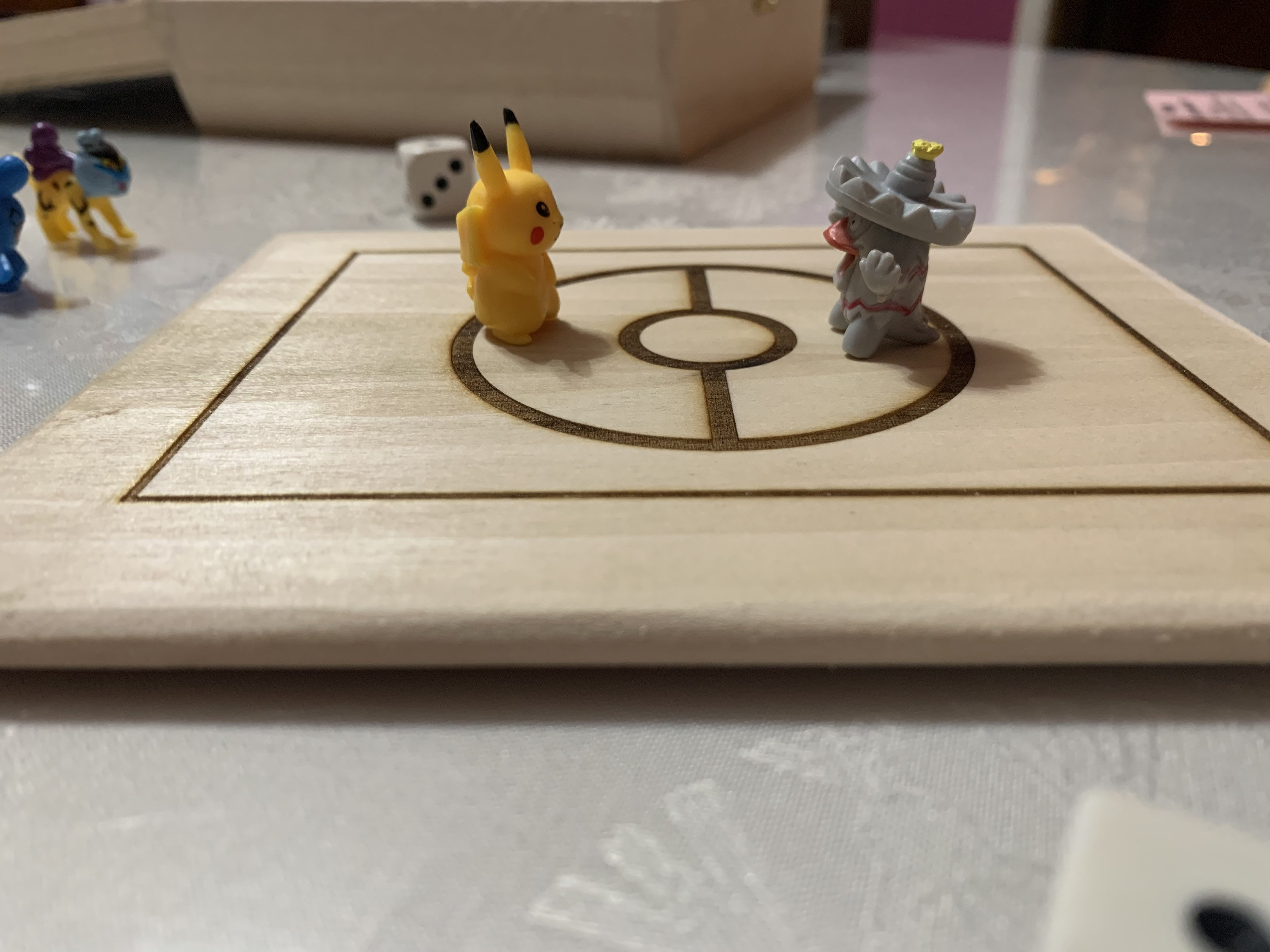 Special Pokemon mini battle arena playset with engraved | Etsy