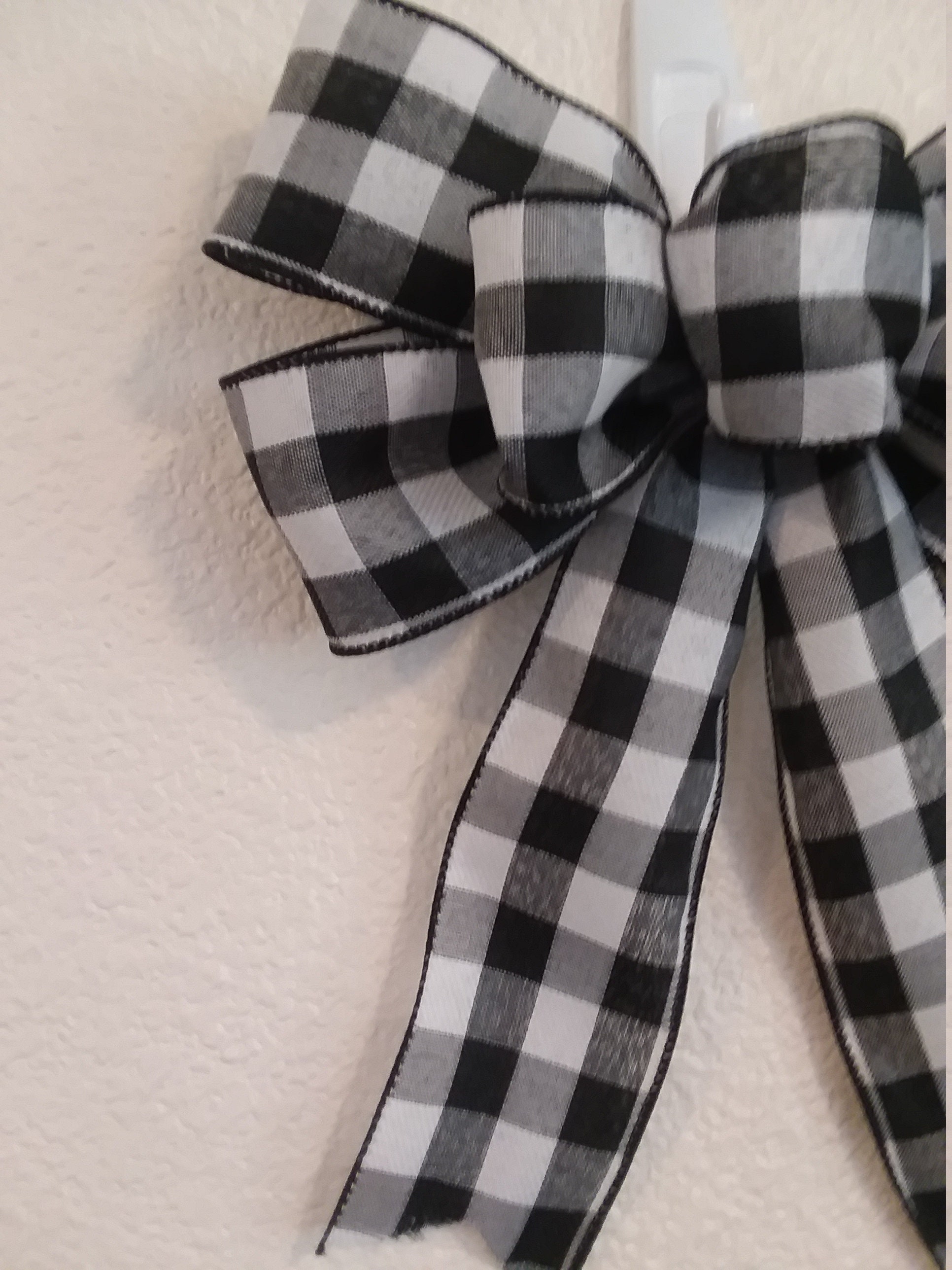 Black and White Check Bow Black and White Check Bow for - Etsy