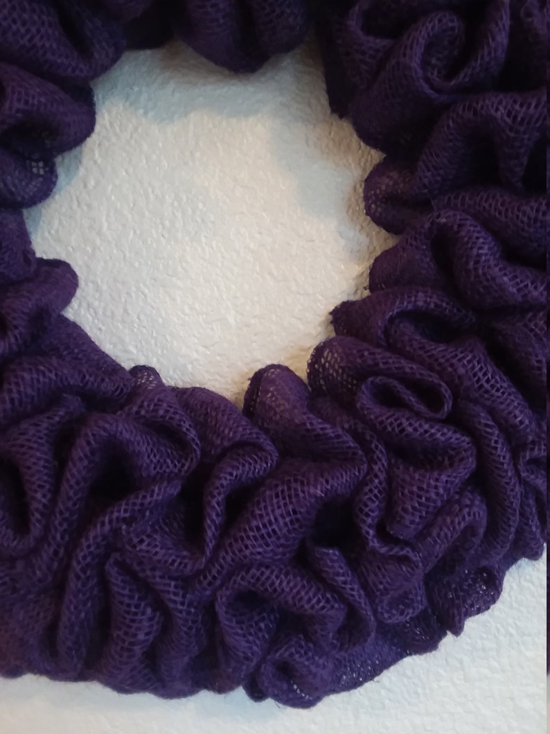 Plain Purple Burlap Wreath, Purple Burlap Door Wreath, Halloween Burlap ...