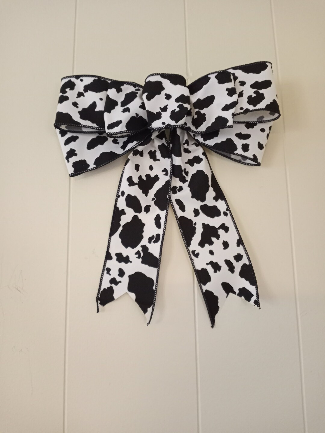 Cow Bow for Wreaths, Country Bow for Wreaths, Year Round Wreath Bow ...
