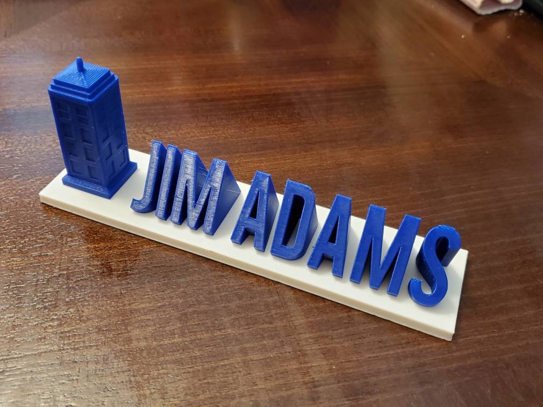 New Doctor Who Inspired Desk Plaque, Longer Version 12 to 18 Letters ...