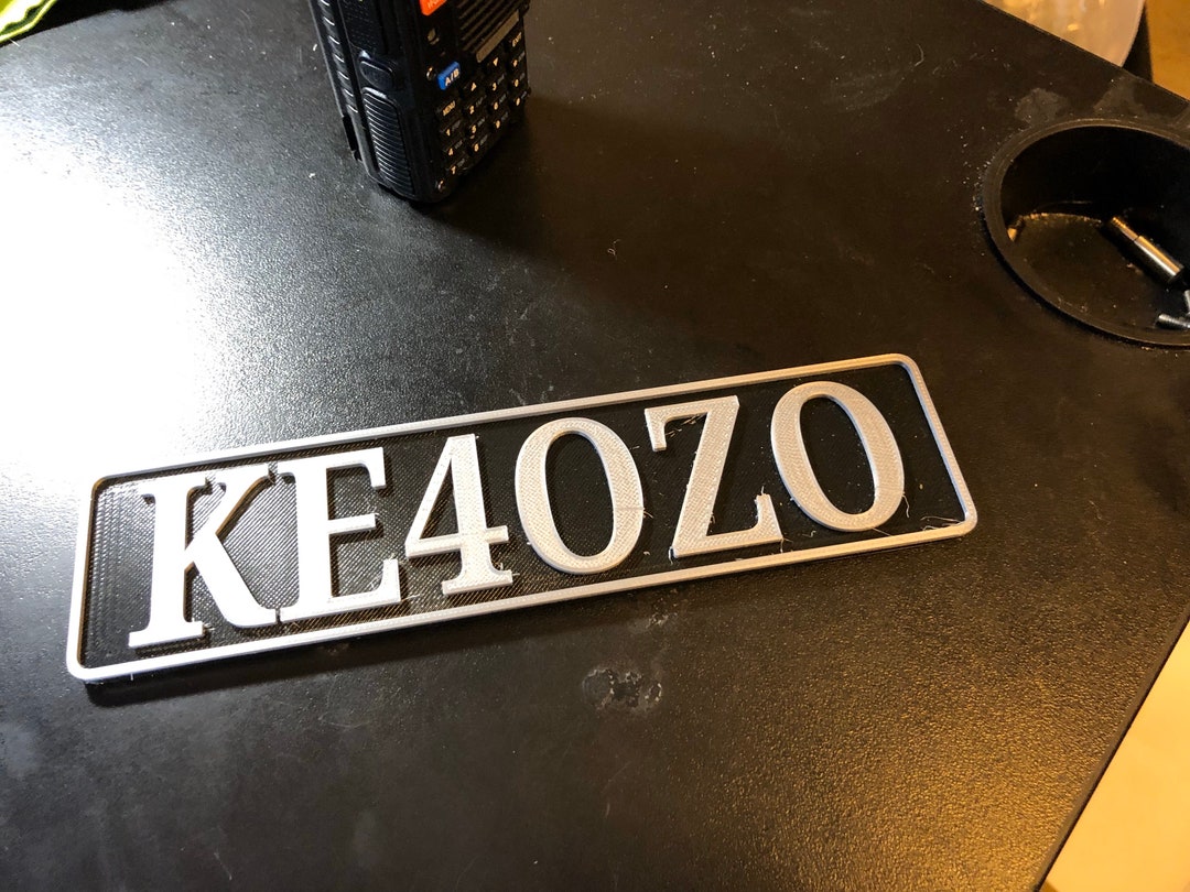 3D Printed Plaque, Callsign, Call Sign, Custom, Amateur Radio, GMRS, CB ...