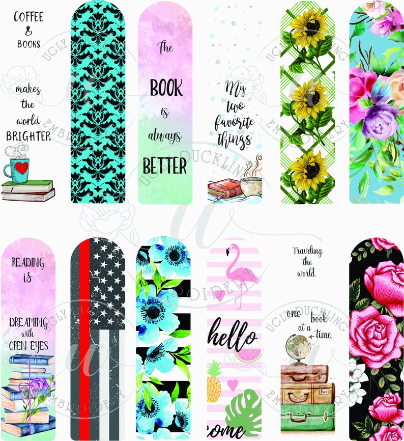 Book Marker Templates Big Bundle 24 Designs Fits Conde | Etsy