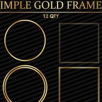 Confetti Frames Clipart: Gold & Silver Invitation Overlays (digital ...
