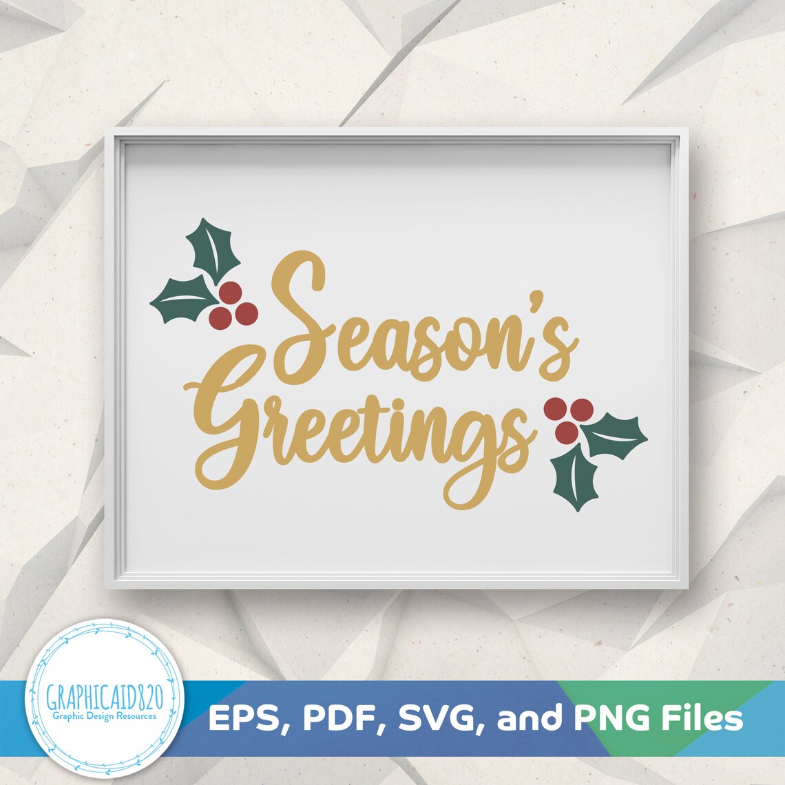 Season's Greetings SVG Winter SVG Design Merry - Etsy