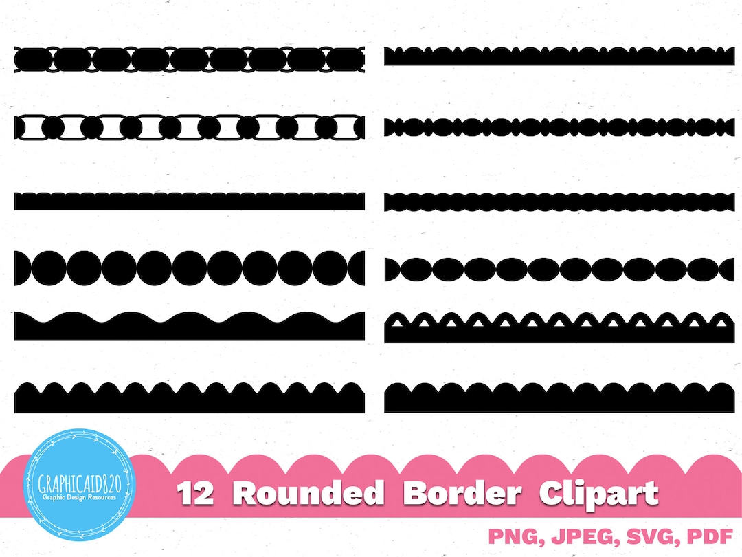 12 Rounded Border Text Divider Clip Art | Elegant Lace Header ...