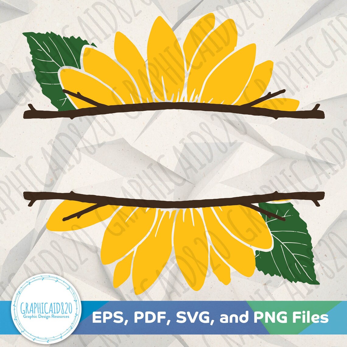 Sunflower SVG Blank Flower Frame SVG Design Autumn Clip - Etsy
