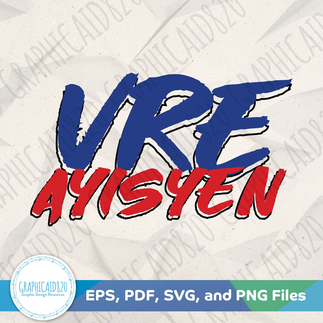 Vre Ayisyen SVG | Haiti SVG Design | Haitian Vector File | Country Flag ...