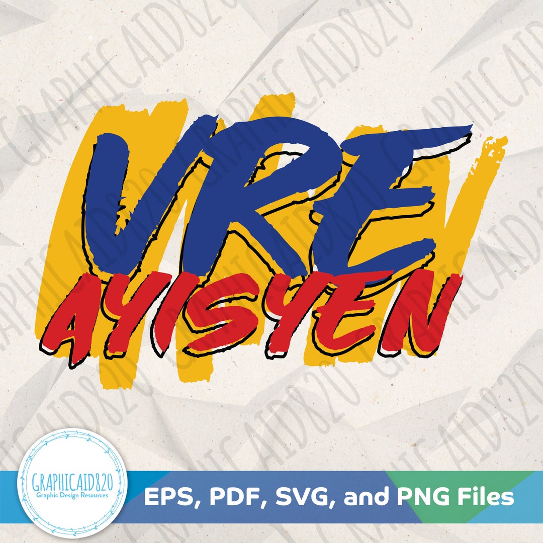 Vre Ayisyen SVG | Haiti SVG Design | Haitian Vector File | Country Flag ...