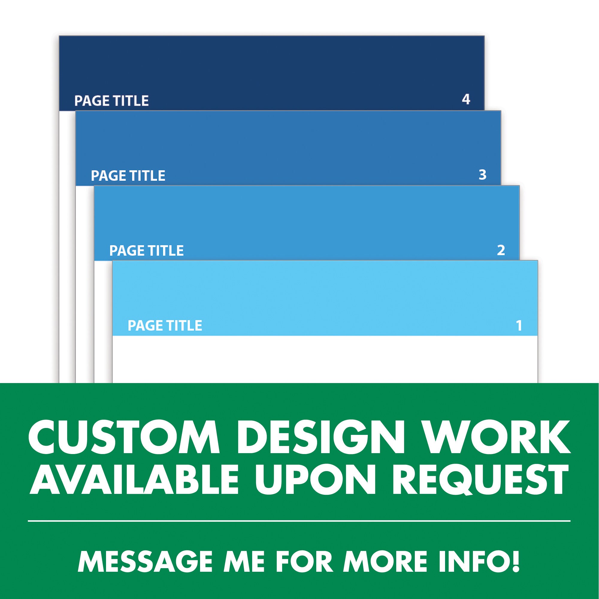 4 Page Step Down Sheet Template for Presentation Folders | Step Down Insert Template for ...