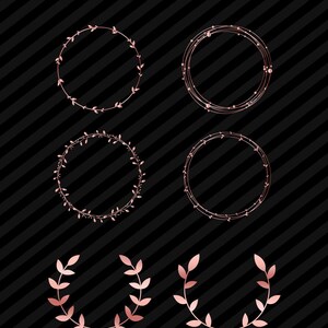10 Fancy Metallic Rose Gold Frames Clip Art | Elegant Header ...
