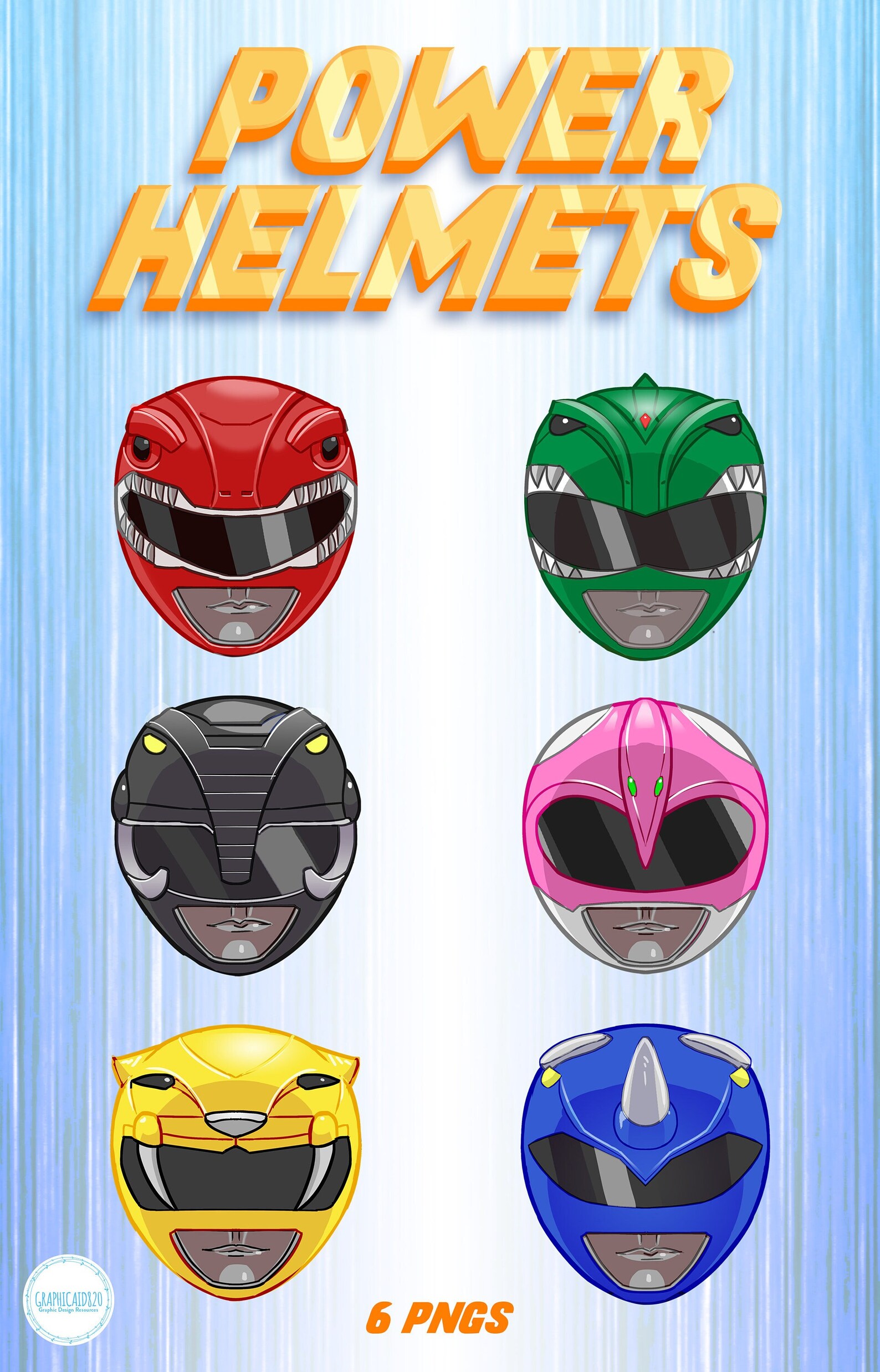Power Helmets Clip Art Red Green Black Pink Yellow Blue - Etsy