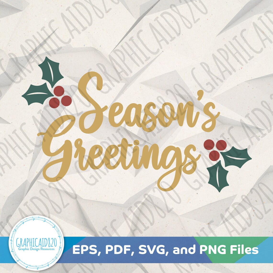 Season's Greetings SVG Winter SVG Design Merry - Etsy