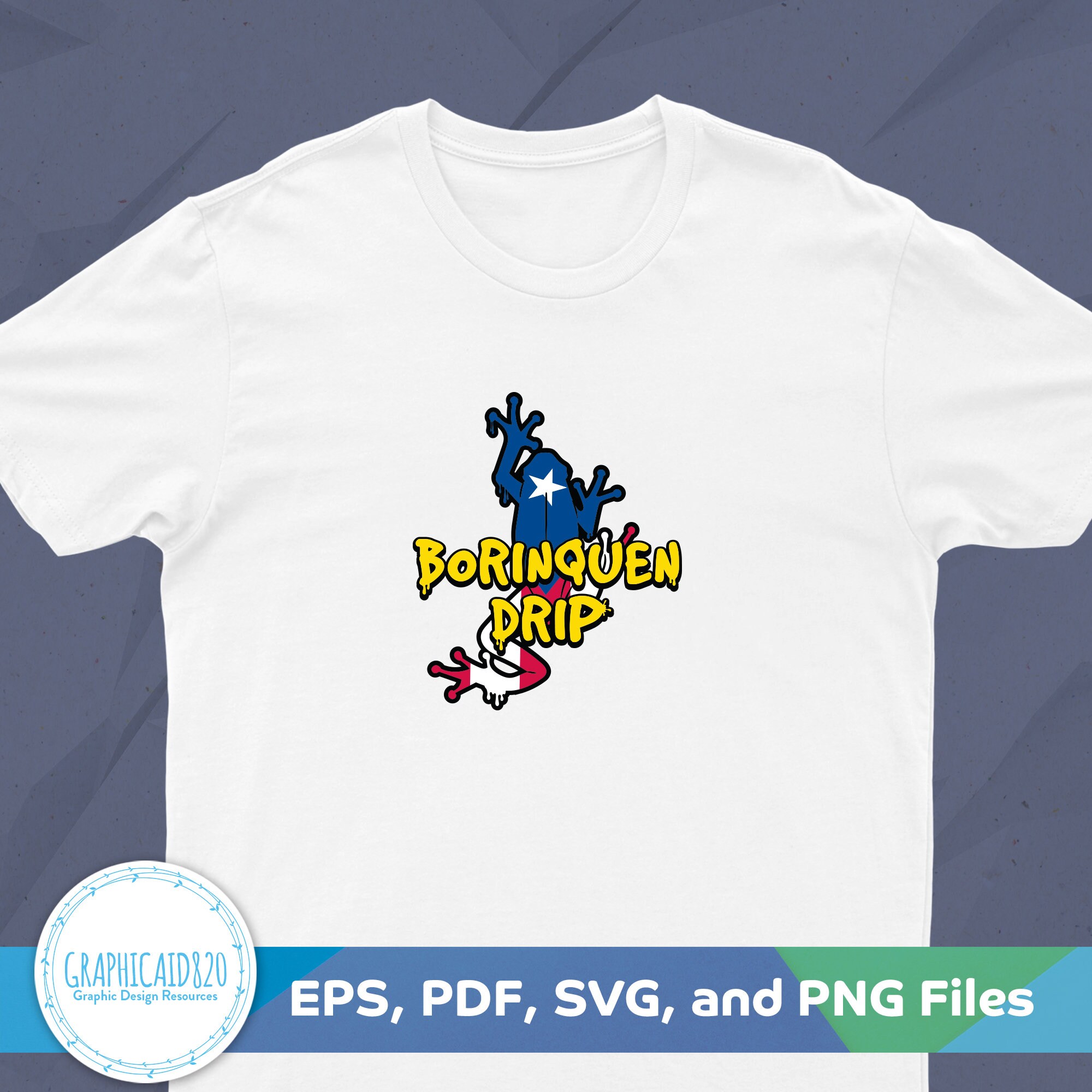 Borinquen Drip SVG Design | Puerto Rican Pride Flag Vector File ...
