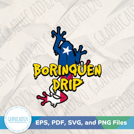 Borinquen Drip SVG Design Puerto Rican Pride Flag Vector | Etsy