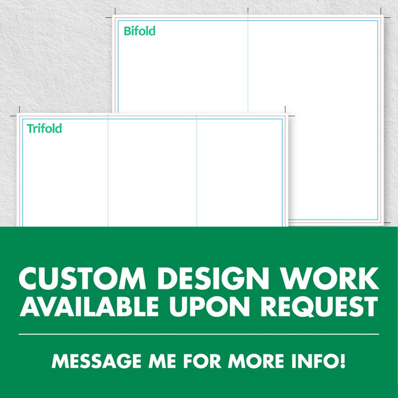 8.5 X 11 Trifold and Bifold Brochure Print Guide Template W/ Guides for ...