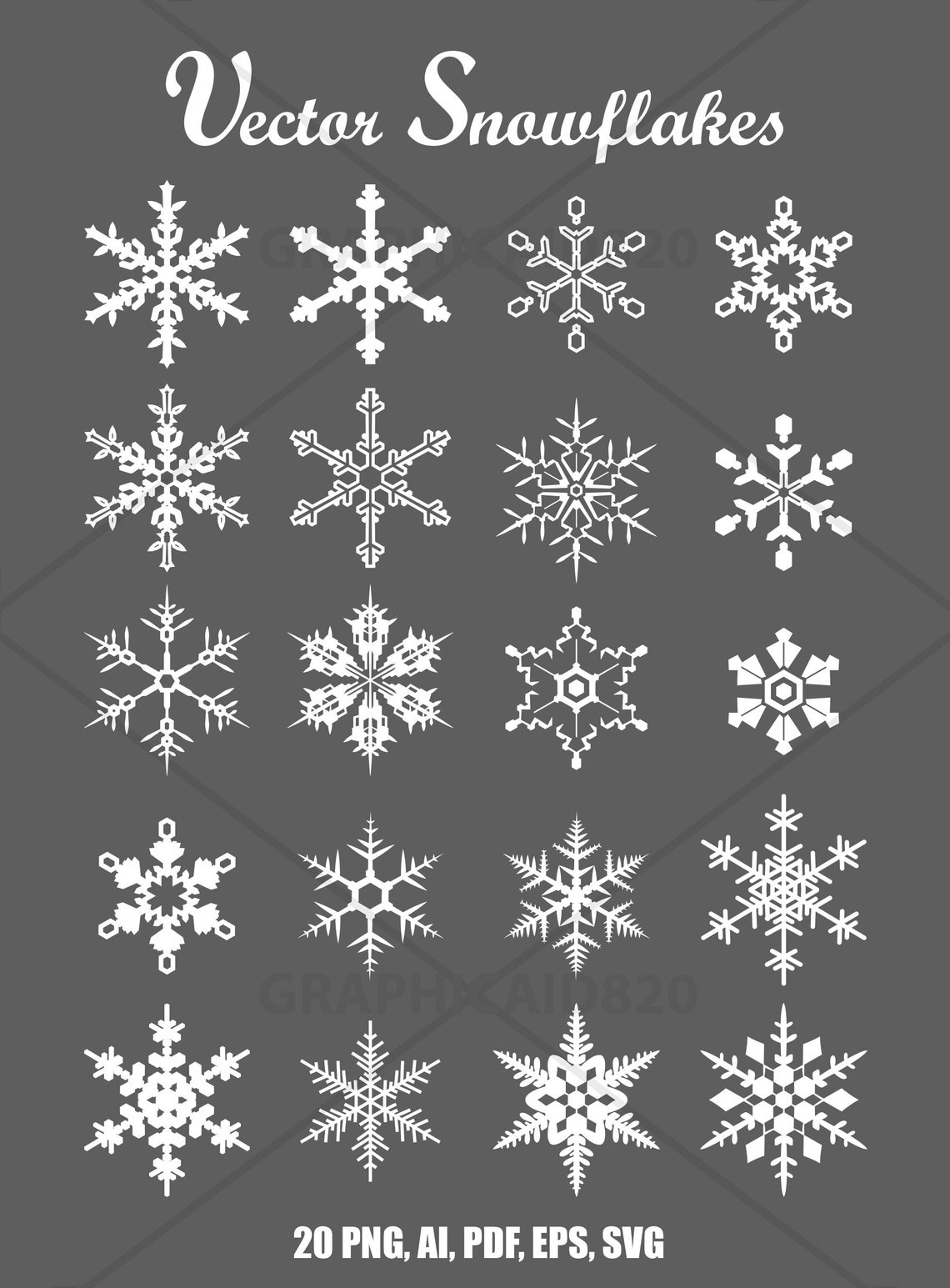 20 Winter Snowflake Shape Vector Images - Cricut - Scrapbook - Crafts ...