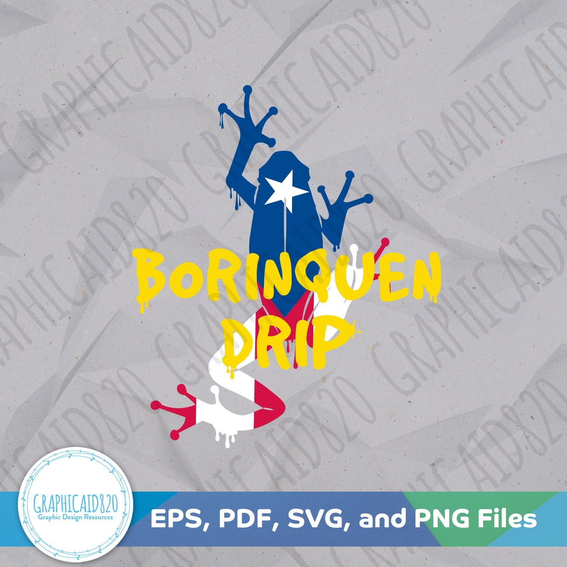 Borinquen Drip SVG Design | Puerto Rican Pride Flag Vector File ...