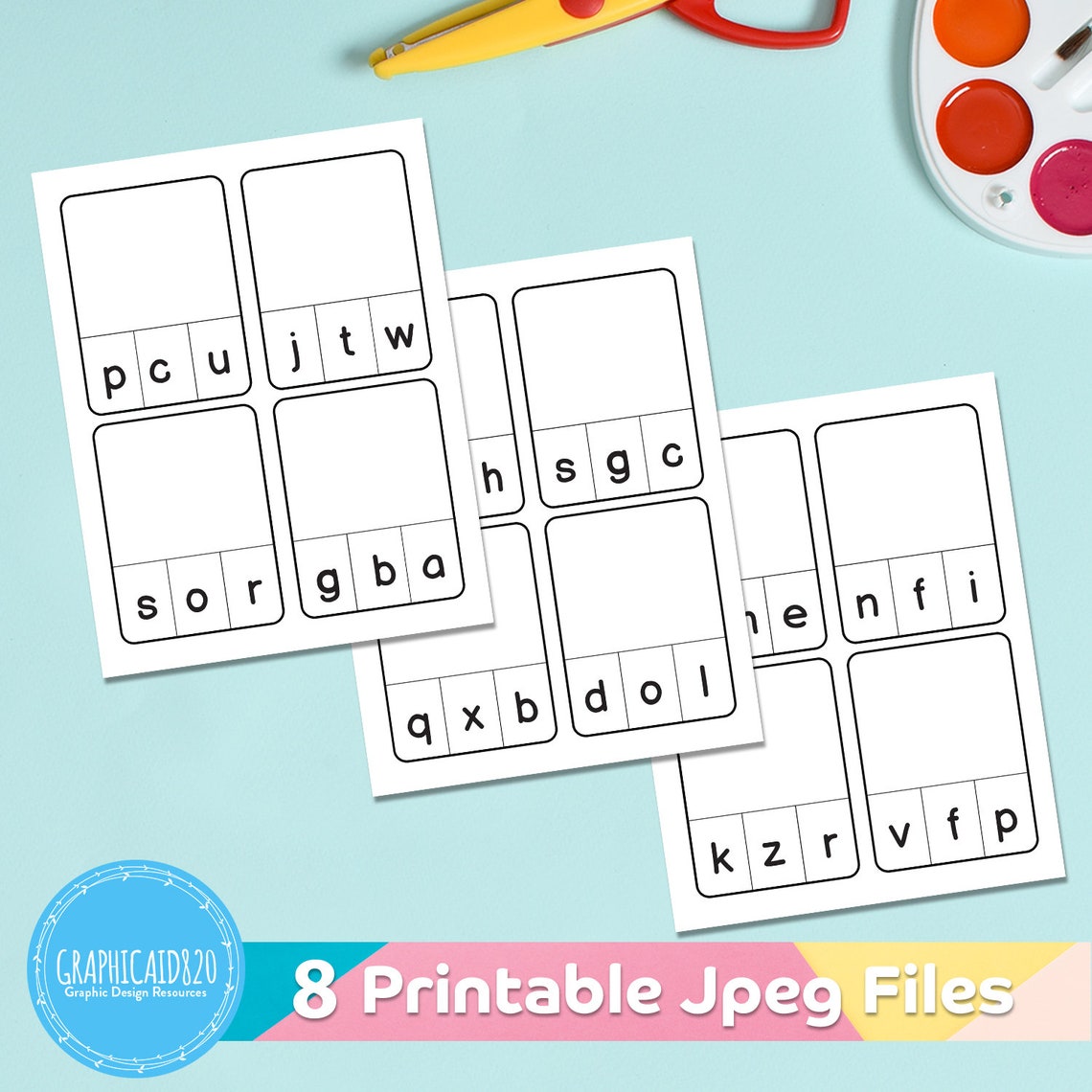 Printable Alphabet Color Cards | 8 Simple Preschool Display Cards ...