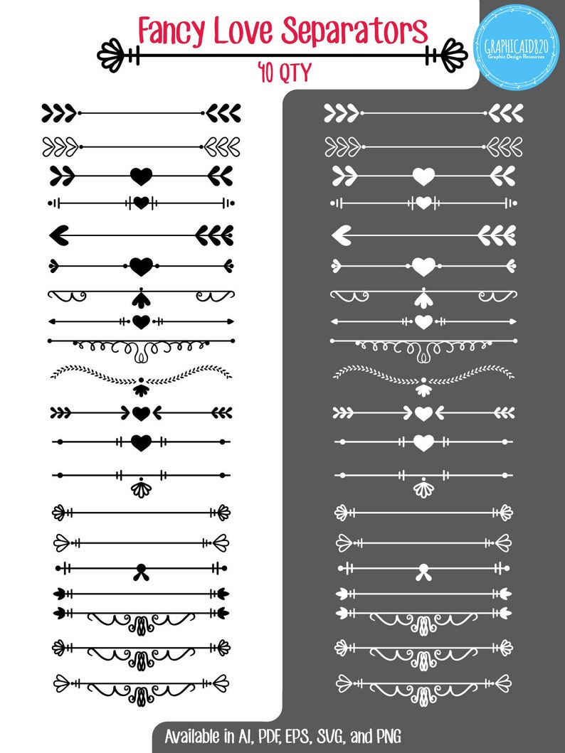 40 Simple Wedding Text Divider Clip Art Elegant Header Embellishment ...