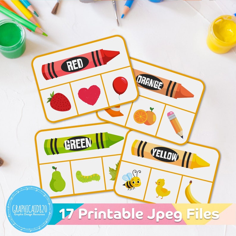 Printable Crayon Color Cards | 11 Simple Preschool Display Cards ...