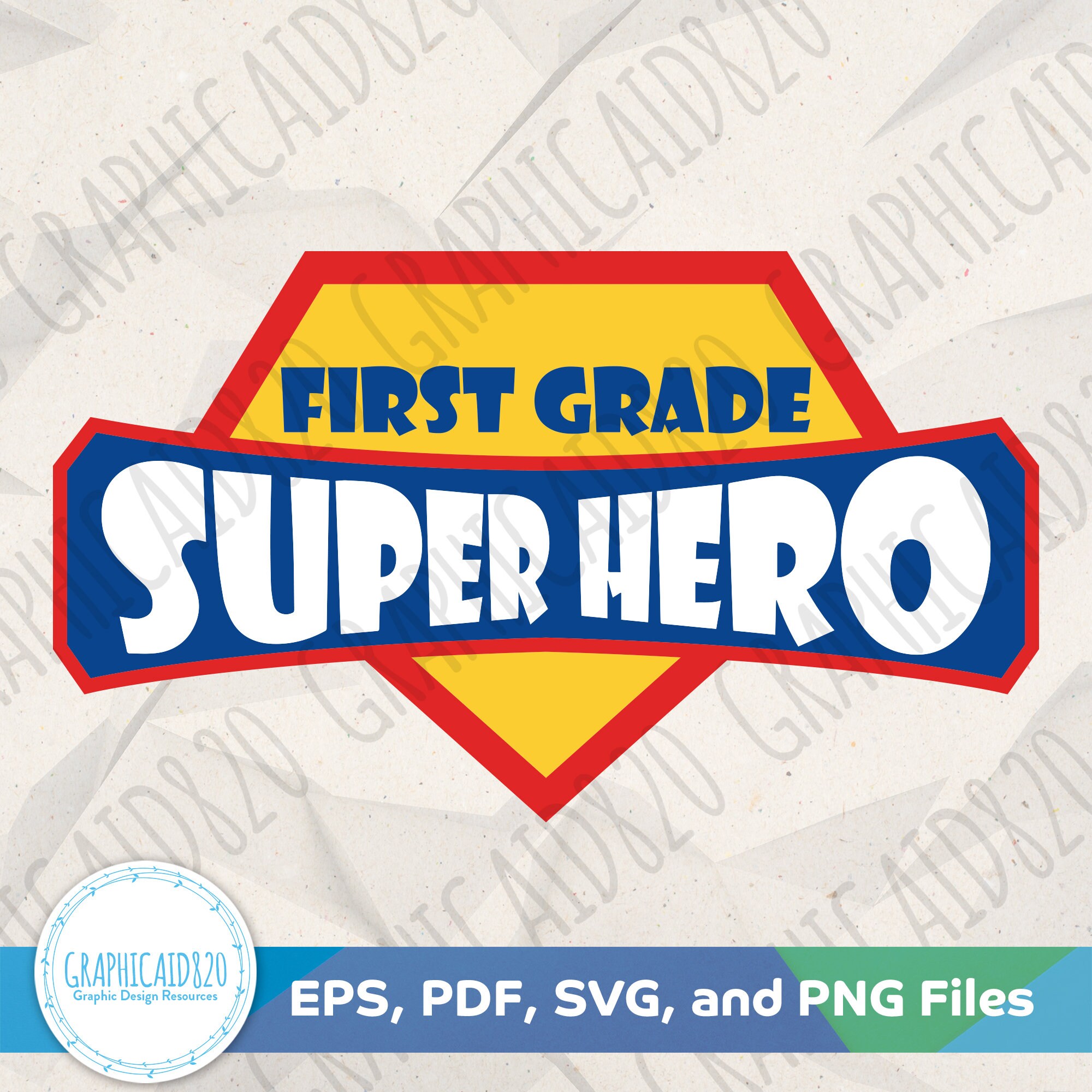 First Grade Super Hero SVG | First Day of School Vinyl Vector File ...