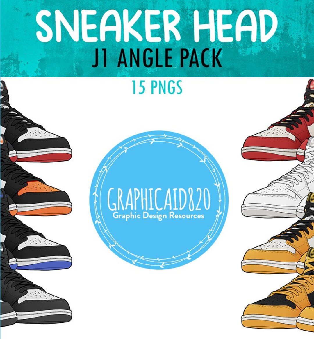 Sneaker Head PNG Bundle | T-shirt Design Clipart | Sneaker Decals ...