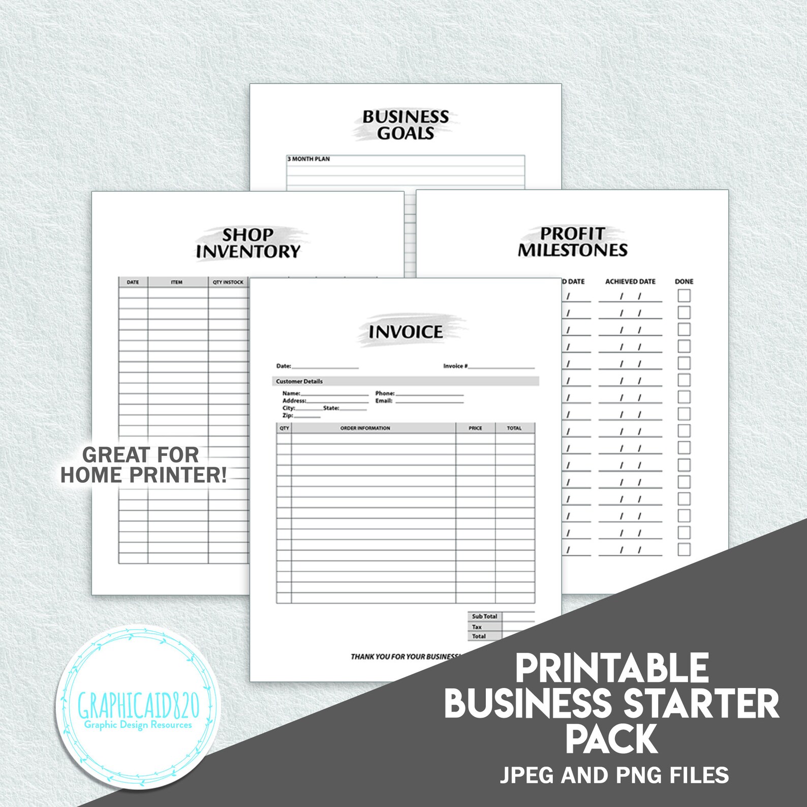 Business Organization Template Inventory Invoice Goals - Etsy