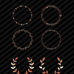 10 Fancy Metallic Copper Frames Clip Art | Elegant Header Embellishment ...