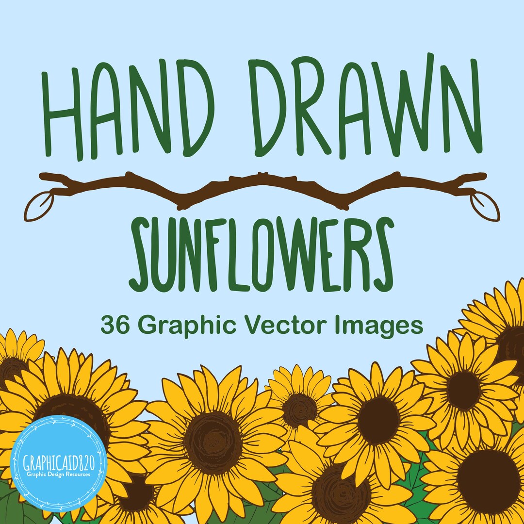 Fall Sunflowers Vector Clipart - Scrapbook - Crafts - Clip Art - Vector ...