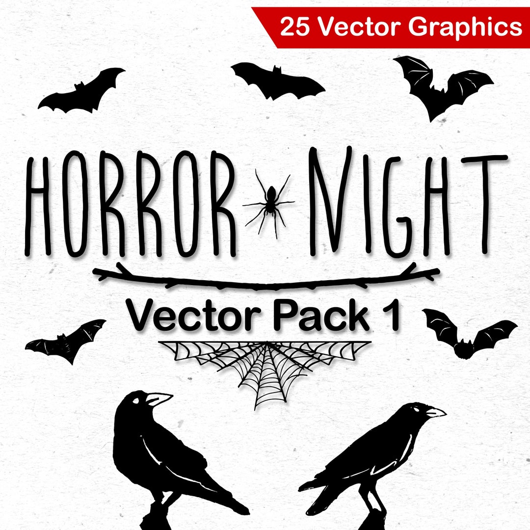 Scary Horror Vector Clipart - Scrapbook - Crafts - Clip Art - Vector ...