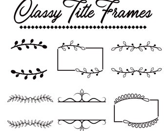 12 Wavy Border Text Divider Clip Art | Elegant Lace Header ...