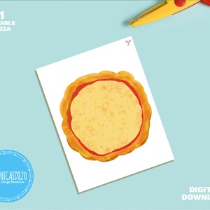 Printable Number Pizza Color Cards | 16 Simple Preschool Display Cards ...
