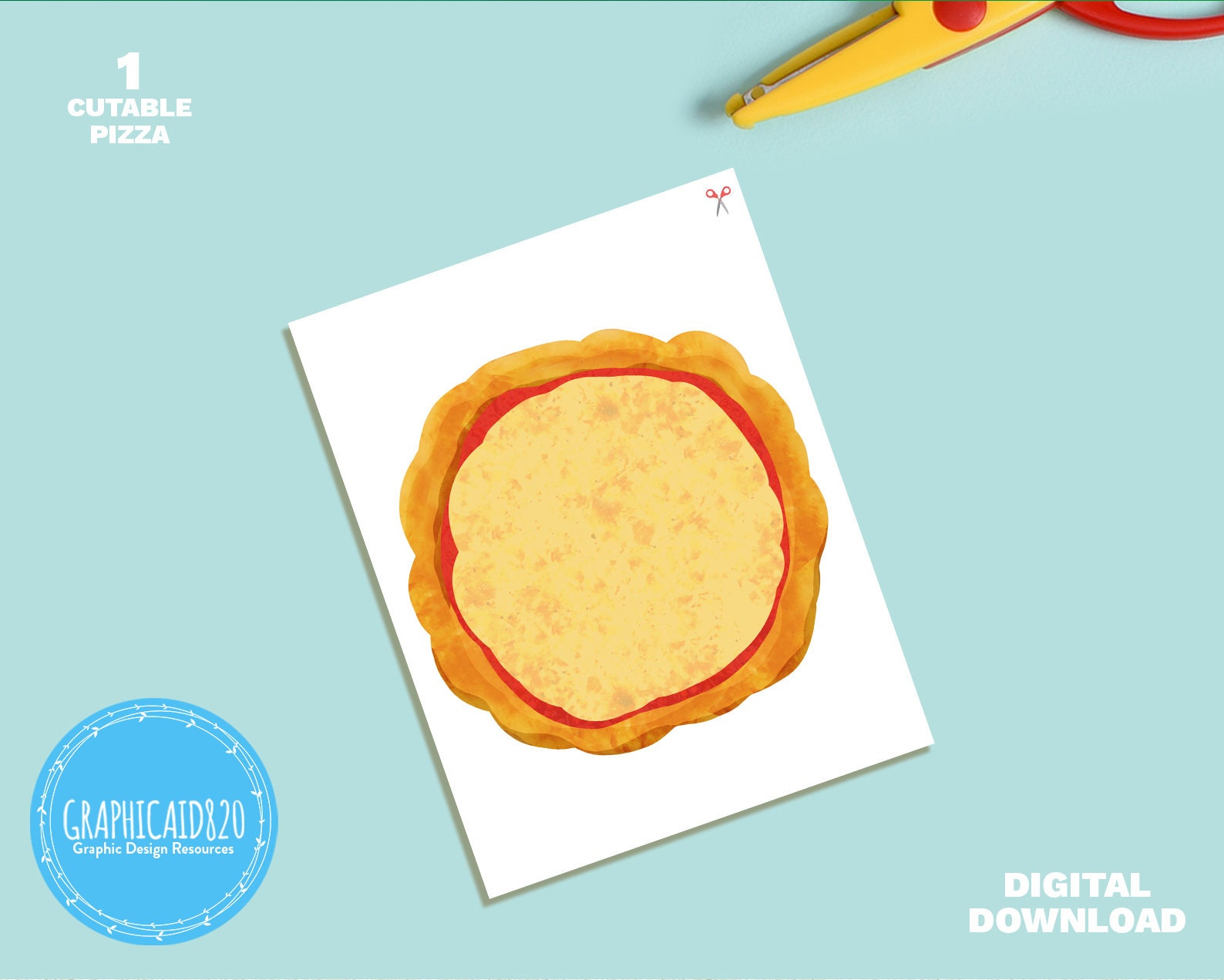 Printable Number Pizza Color Cards 16 Simple Preschool - Etsy