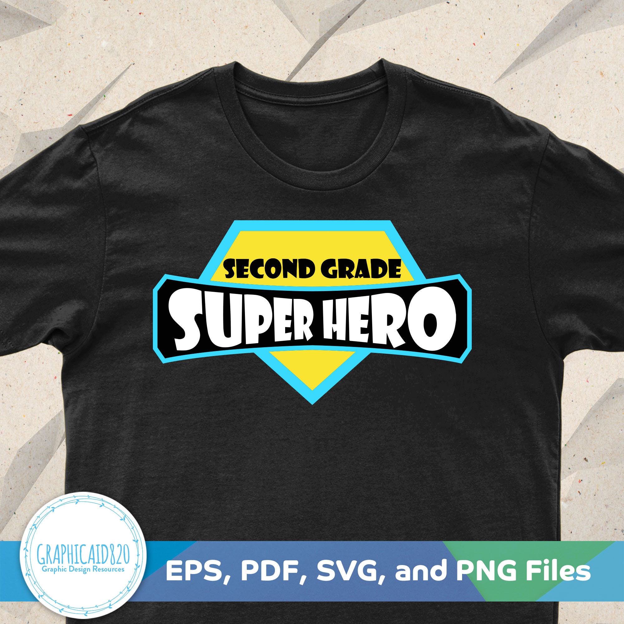 Second Grade Super Hero SVG First Day of School Vector File - Etsy