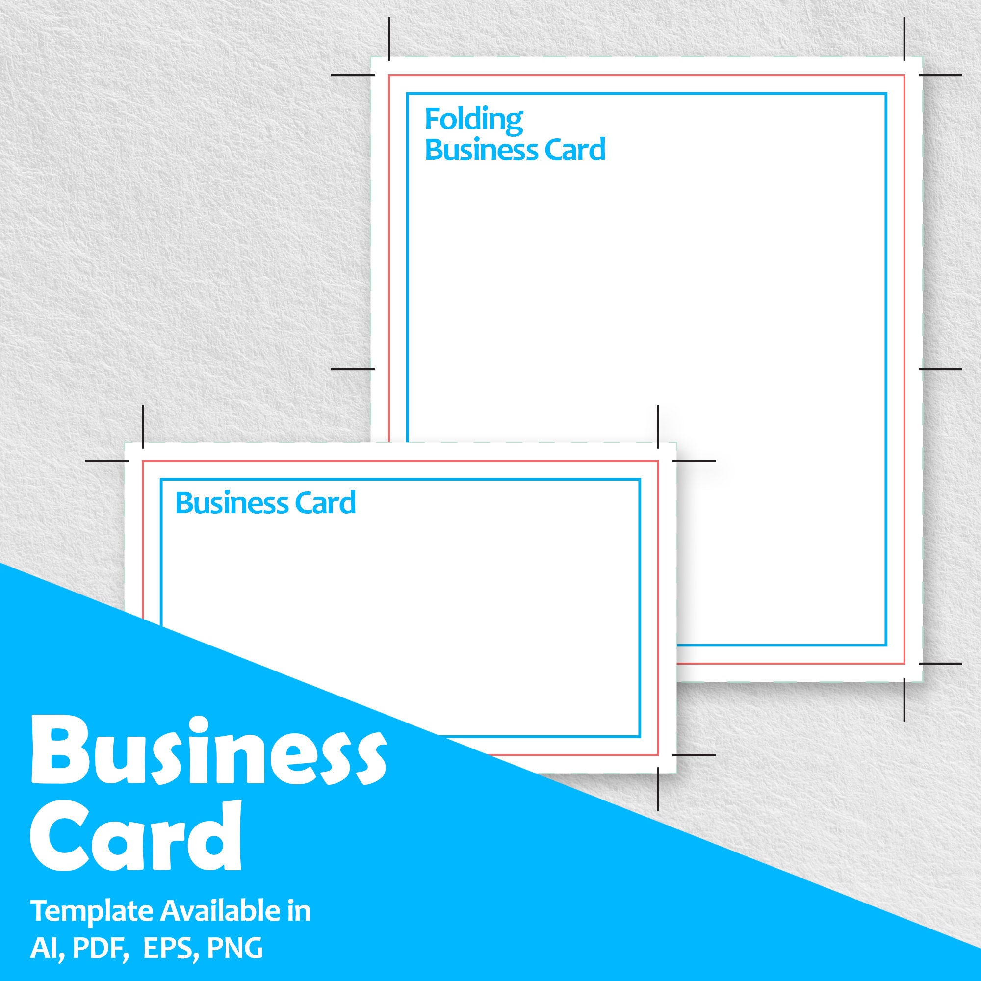 Business Card and Bifold Business Card Print Guide Template W/ - Etsy