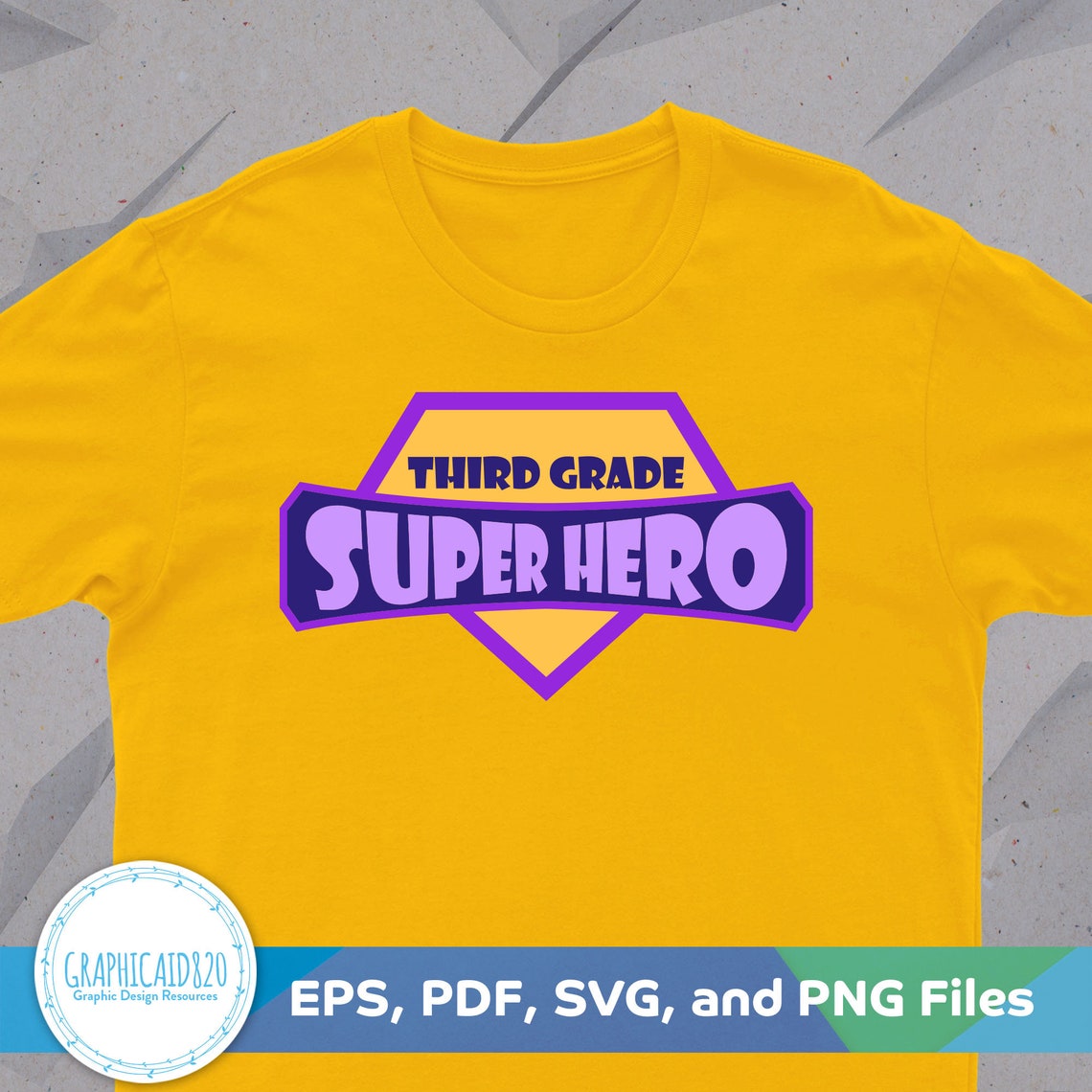 Third Grade Super Hero SVG | First Day of School Vector File | 3rd ...