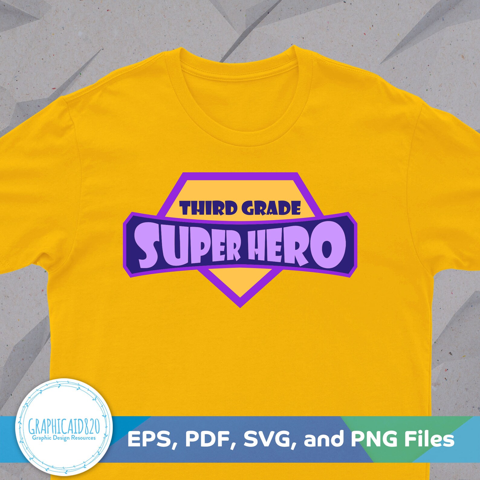 Third Grade Super Hero SVG First Day of School Vector File - Etsy